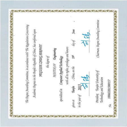 Masters English certificate | PDF