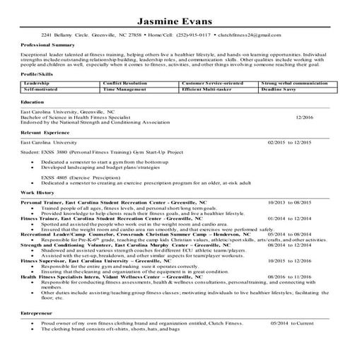 RESUME FINAL - | DOCX | Physical Therapy | Wellness