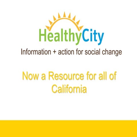 211 Healthy City Webinar 3 25 10 | PPT