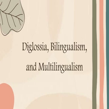 Diglossia by Ferguson | PDF