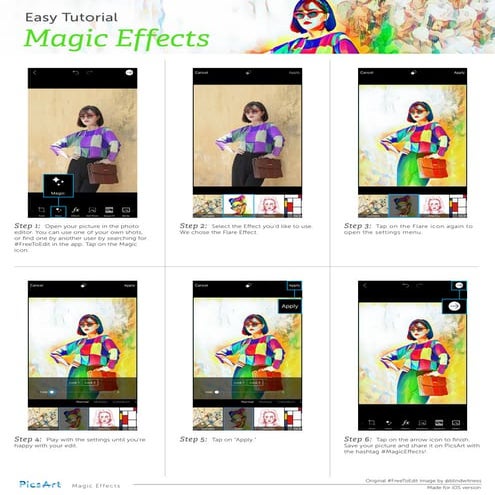 How to Apply PicsArt's Magic Effects | PDF