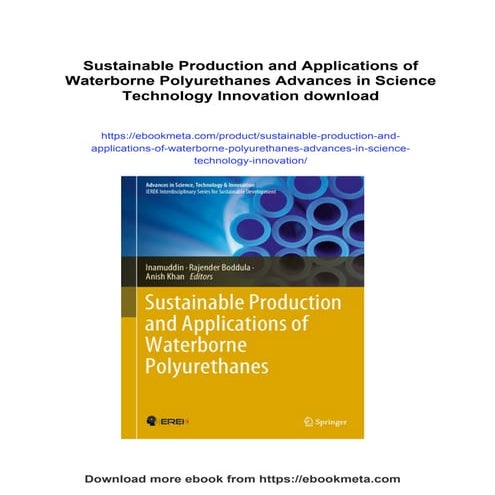 Sustainable Production and Applications of Waterborne Polyurethanes ...