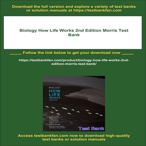 Biology How Life Works 2nd Edition Morris Test Bank | PDF