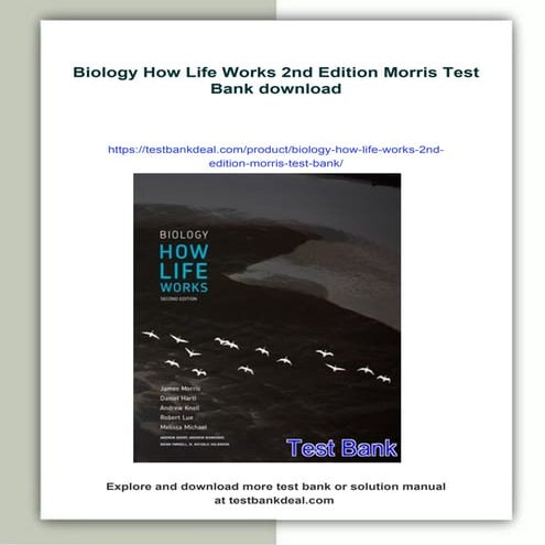 Biology How Life Works 2nd Edition Morris Test Bank | PDF