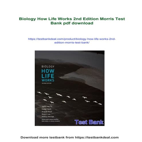 Biology How Life Works 2nd Edition Morris Test Bank | PDF