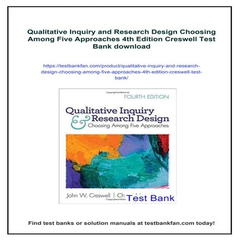 Qualitative Inquiry and Research Design Choosing Among Five Approaches ...