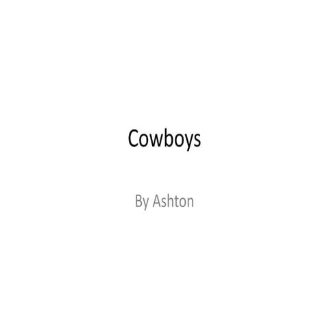 Cowboys | PPTX