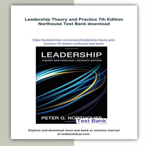 Leadership Theory and Practice 7th Edition Northouse Test Bank | PDF