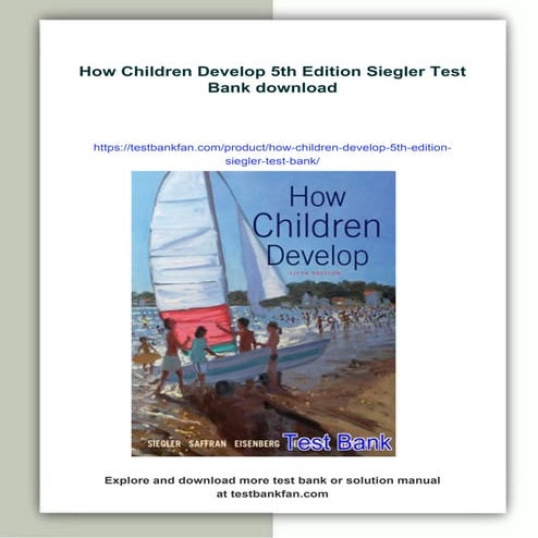 How Children Develop 5th Edition Siegler Test Bank | PDF