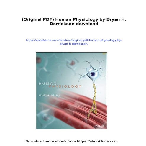 (Original PDF) Human Physiology by Bryan H. Derrickson | PDF