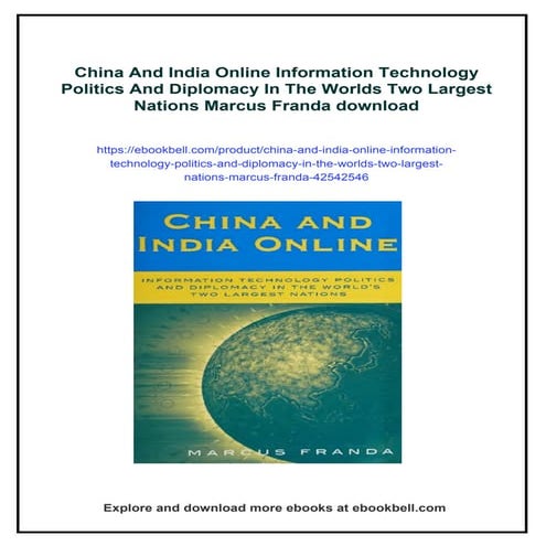 China And India Online Information Technology Politics And Diplomacy In ...
