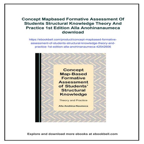 Concept Mapbased Formative Assessment Of Students Structural Knowledge Theory And Practice 1st ...