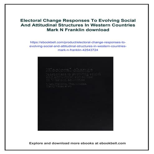 Electoral Change Responses To Evolving Social And Attitudinal ...
