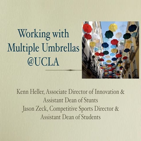 ucla presentation - multiple umbrellas | KEY