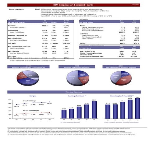 Financial Snapshot of IBM | PDF