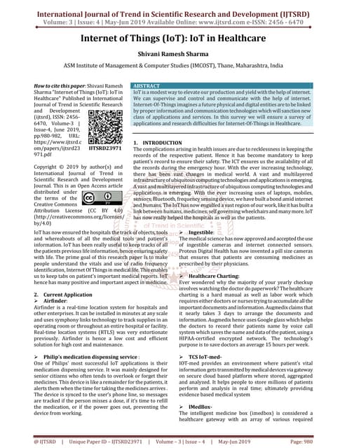 IoT in Healthcare | PPTX