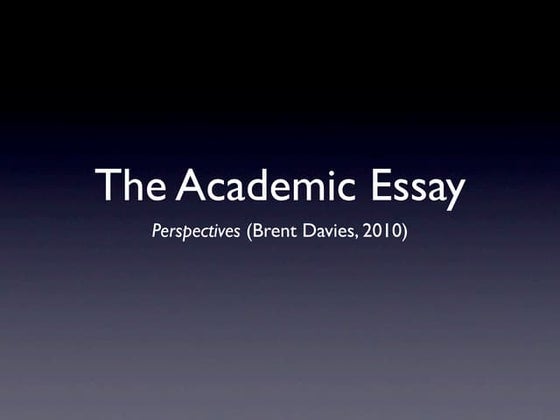 Academic Essay Structure | PPT
