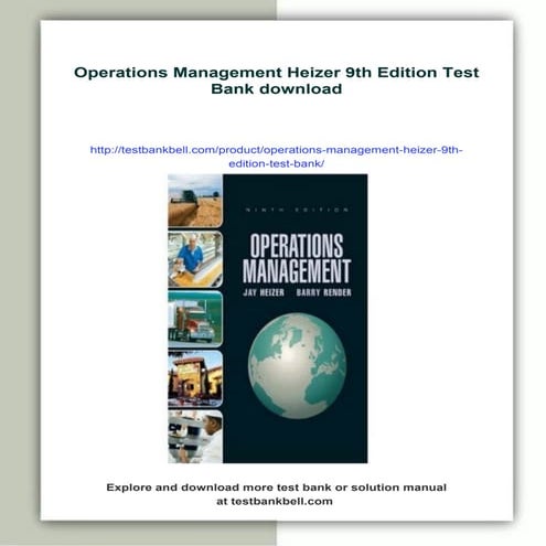 Operations Management Heizer 9th Edition Test Bank | PDF