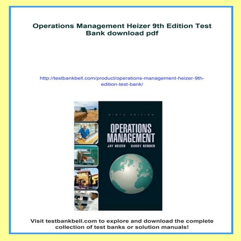 Operations Management Heizer 9th Edition Test Bank | PDF