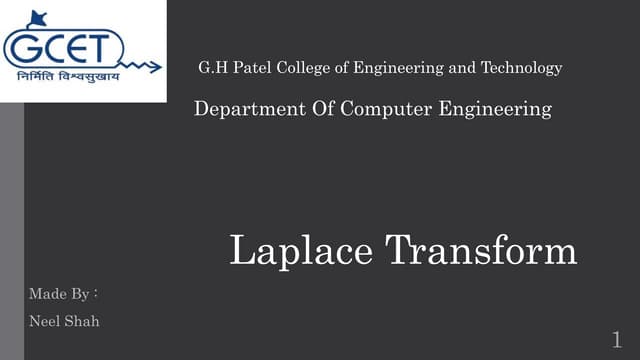 Laplace Transformation & Its Application | PPTX