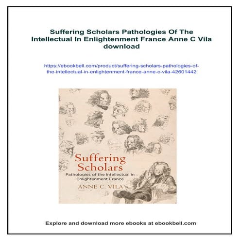 Suffering Scholars Pathologies Of The Intellectual In Enlightenment ...