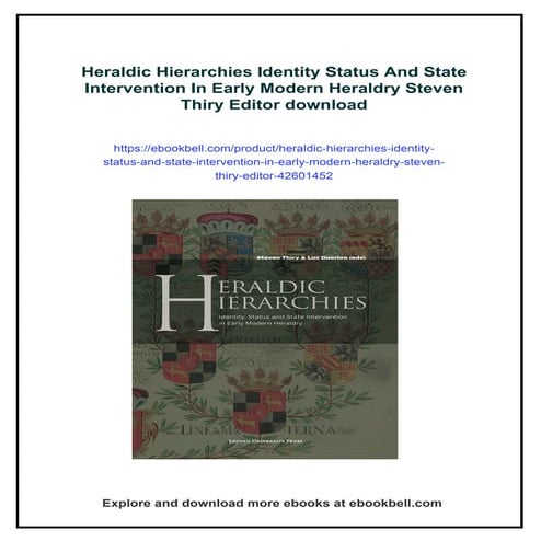 Heraldic Hierarchies Identity Status And State Intervention In Early ...