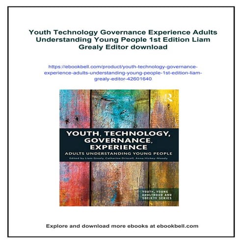 Youth Technology Governance Experience Adults Understanding Young ...