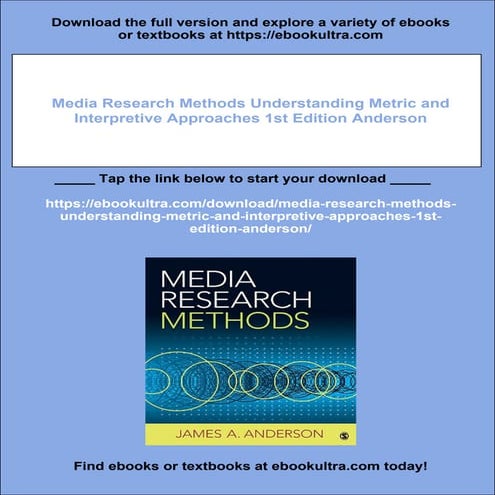 Media Research Methods Understanding Metric and Interpretive Approaches ...