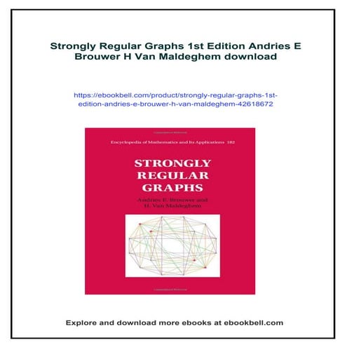 Strongly Regular Graphs 1st Edition Andries E Brouwer H Van Maldeghem | PDF