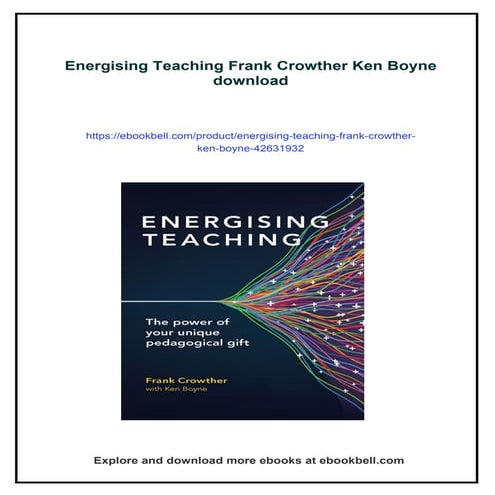 Energising Teaching Frank Crowther Ken Boyne | PDF