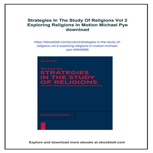 Strategies In The Study Of Religions Vol 2 Exploring Religions In ...