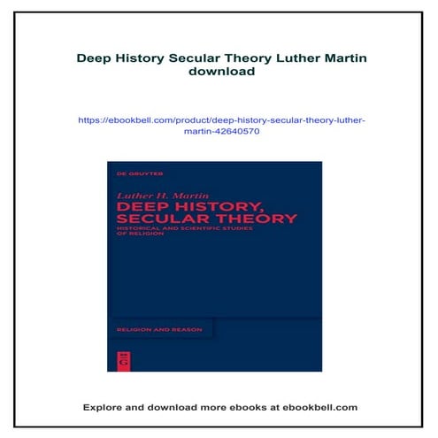 Deep History Secular Theory Luther Martin | PDF