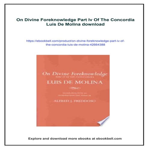 On Divine Foreknowledge Part Iv Of The Concordia Luis De Molina | PDF