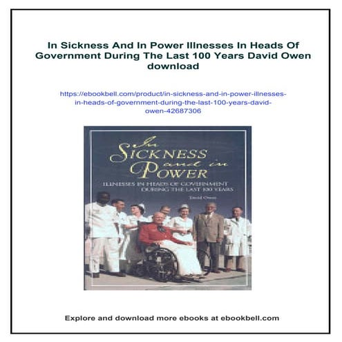 In Sickness And In Power Illnesses In Heads Of Government During The ...