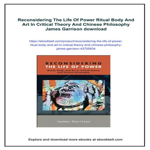 Reconsidering The Life Of Power Ritual Body And Art In Critical Theory ...