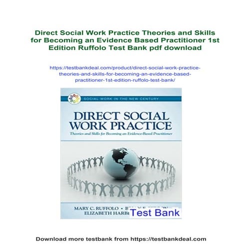 Direct Social Work Practice Theories and Skills for Becoming an ...
