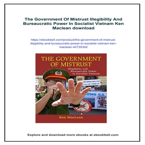 The Government Of Mistrust Illegibility And Bureaucratic Power In ...