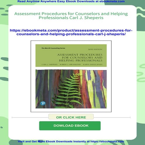 Assessment Procedures for Counselors and Helping Professionals Carl J ...