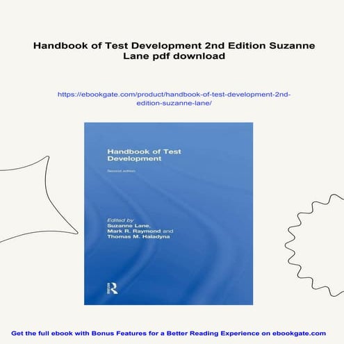 Handbook of Test Development 2nd Edition Suzanne Lane | PDF