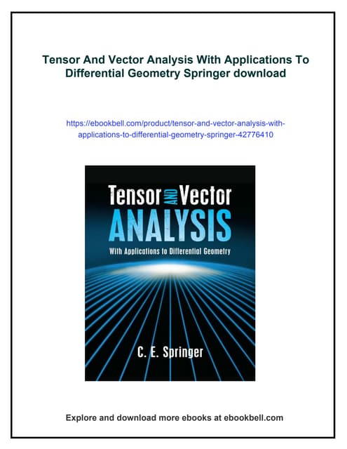 Tensor algebra and tensor analysis for engineers | PDF | Physics | Science