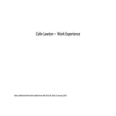 Colin Lawton Summary 2 | PPT