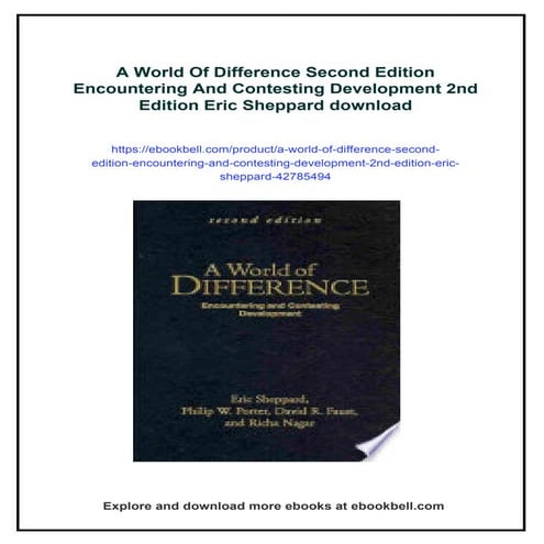 A World Of Difference Second Edition Encountering And Contesting ...
