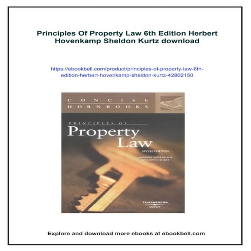 Principles Of Property Law 6th Edition Herbert Hovenkamp Sheldon Kurtz ...
