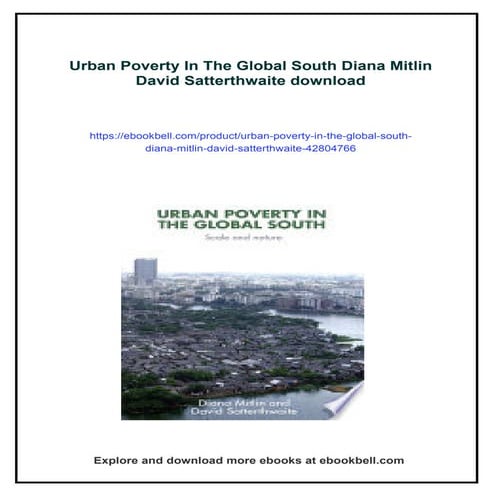 Urban Poverty In The Global South Diana Mitlin David Satterthwaite | PDF