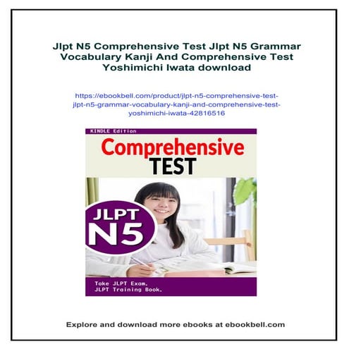 Jlpt N5 Comprehensive Test Jlpt N5 Grammar Vocabulary Kanji And ...