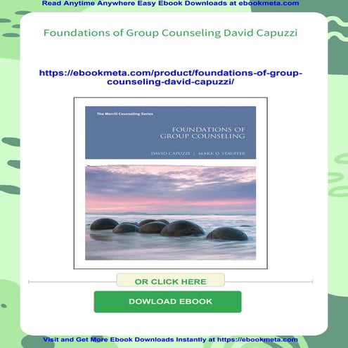 Foundations of Group Counseling David Capuzzi | PDF
