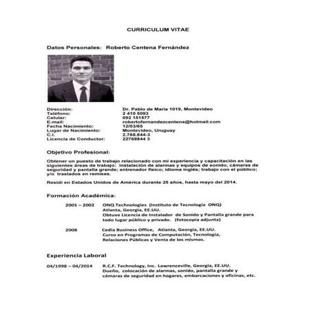 ROBERTO CURRICULUM FINAL | PDF