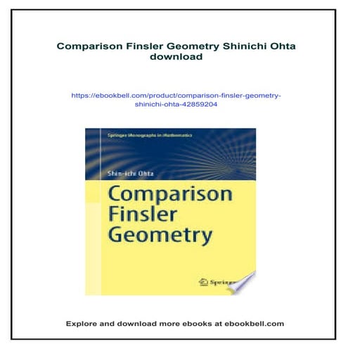 Comparison Finsler Geometry Shinichi Ohta | PDF