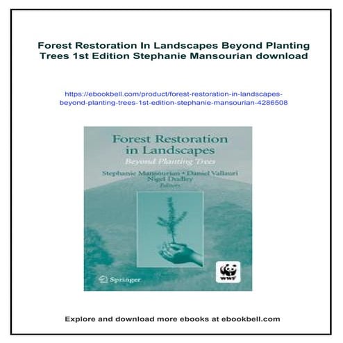 Forest Restoration In Landscapes Beyond Planting Trees 1st Edition ...