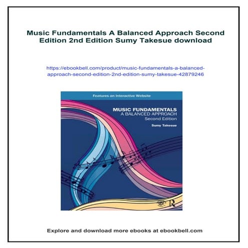 Music Fundamentals A Balanced Approach Second Edition 2nd Edition Sumy ...